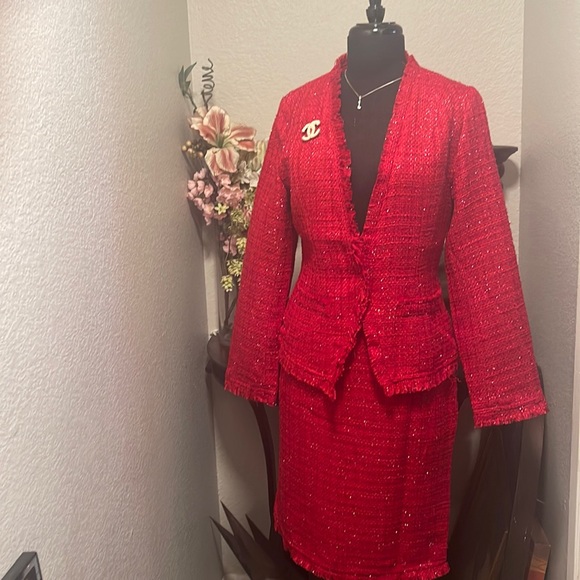 MISSLOOK | Jackets & Coats | Vintage Tweed Two Piece Set By Misslook ...